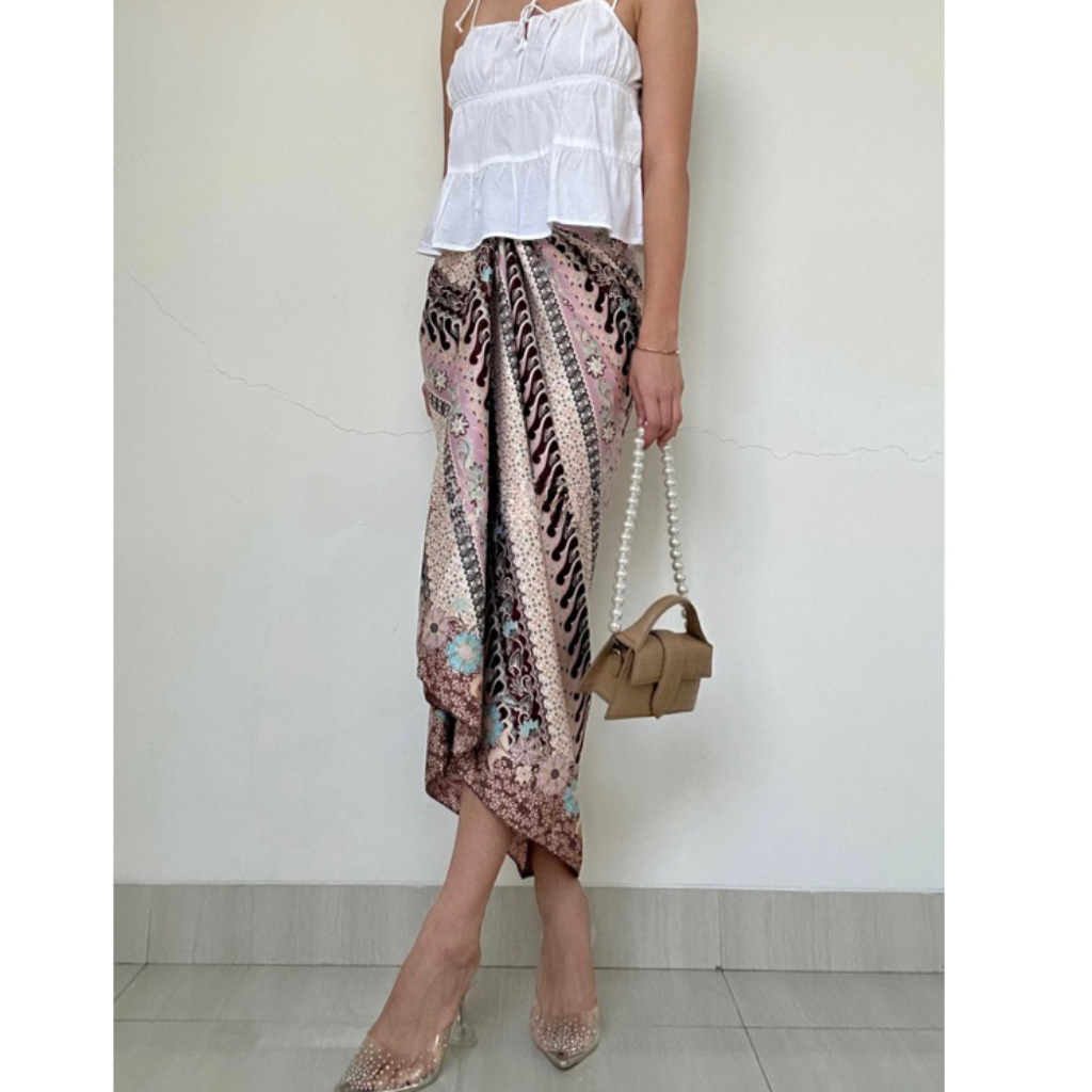 Jual Rok Lilit Batik Modern | Rok Lilit Batik Warna Pastel | Rok ...