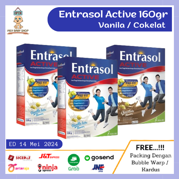 Jual Entrasol Active Rasa Vanila Dan Coklat Kemasan Box 160gr | Shopee ...