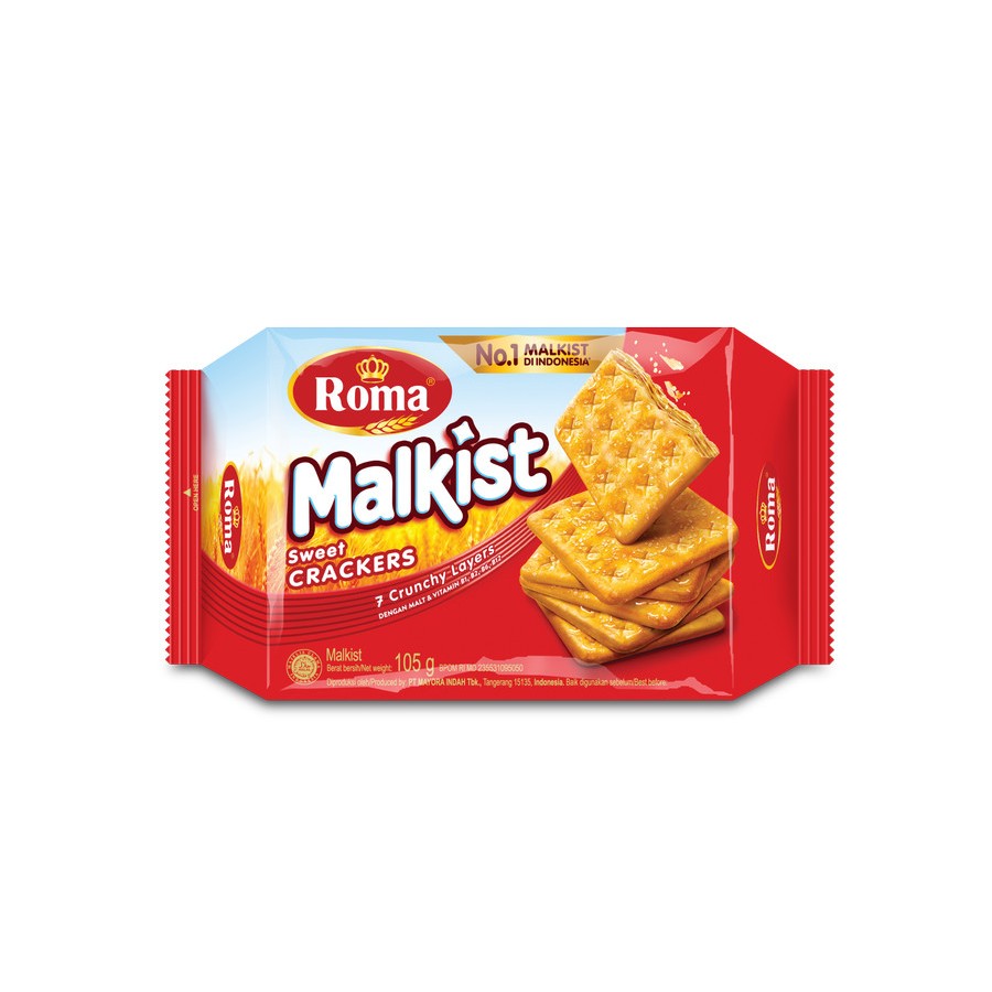 Jual Roma Gula Malkist Crackers Biskuit 105 gram | Shopee Indonesia