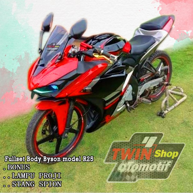 Jual BODY BYSON MODEL YAMAHA R25, FAIRING BYSON TOPENG BYSON, FULL SET ...