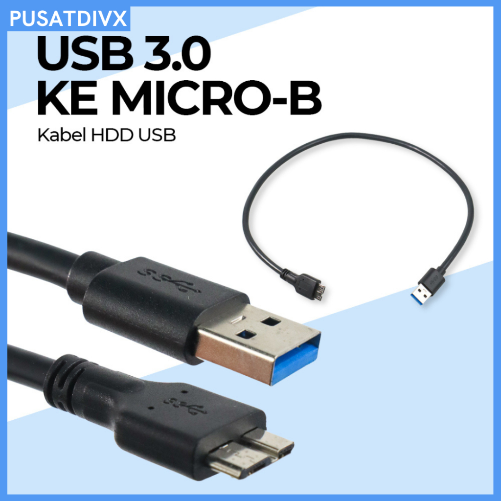 Jual SANJI KABEL DATA MICRO USB 3.0 CABLE SSD HDD USB3 MALE A TO MICRO B EXTERNAL | Shopee Indonesia