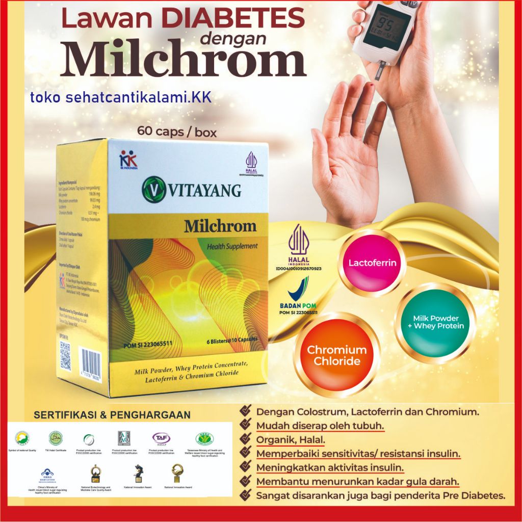 Jual Vitayang Milchrom Suplemen Diabet HALAL alami pengganti obat ...