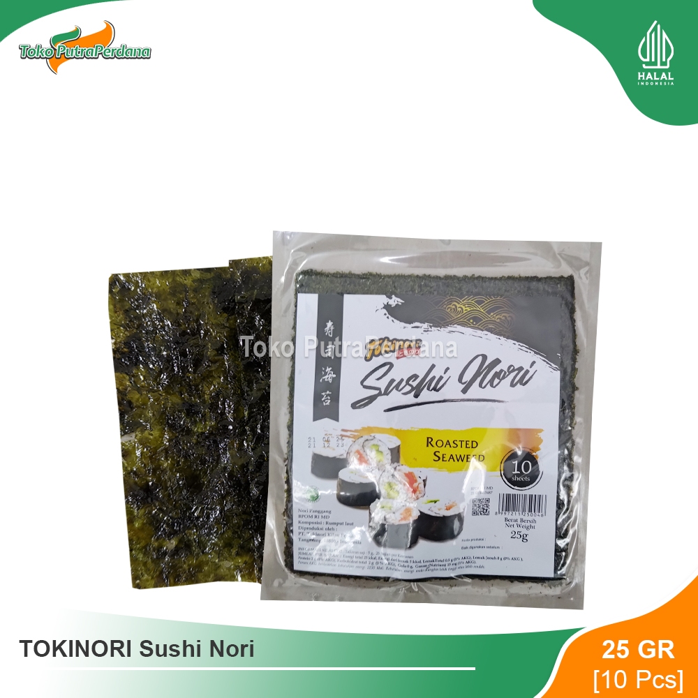 Jual TOKINORI Sushi Nori 10 Lembar (25gr) | Shopee Indonesia