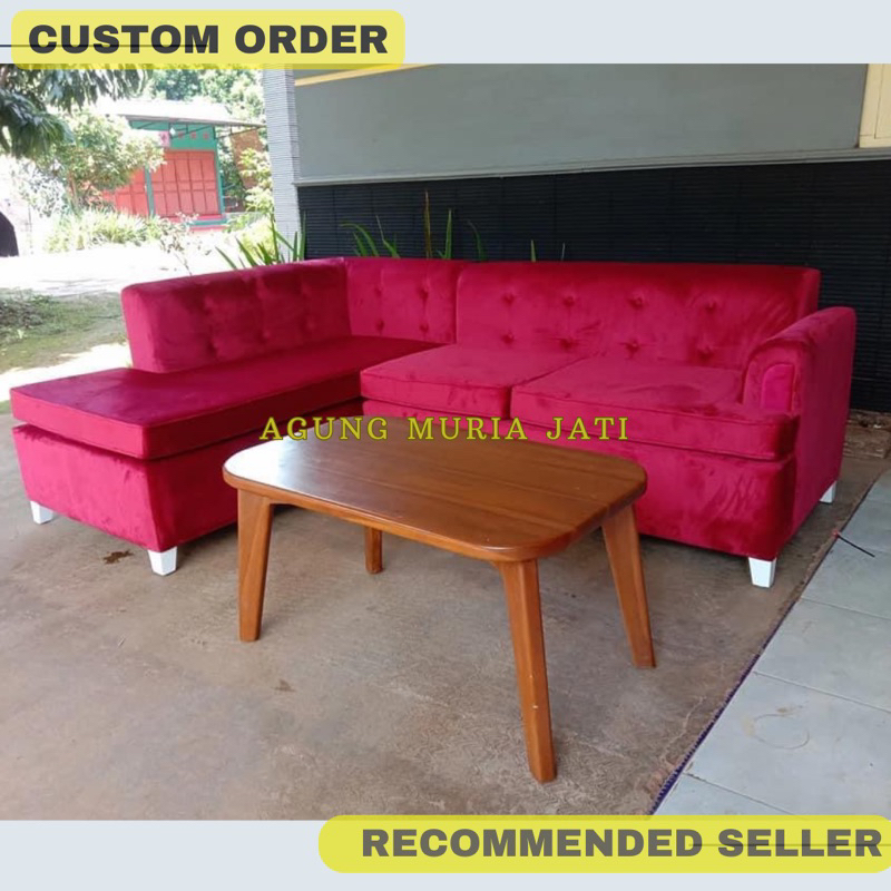 Jual Sofa Tamu Minimalis Bludru Model Sudut | Shopee Indonesia