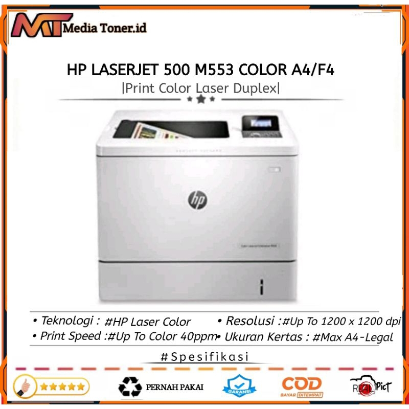 Jual HP Laserjet Enterprise 500 M553 Color A4 Auto Duplex | Shopee ...