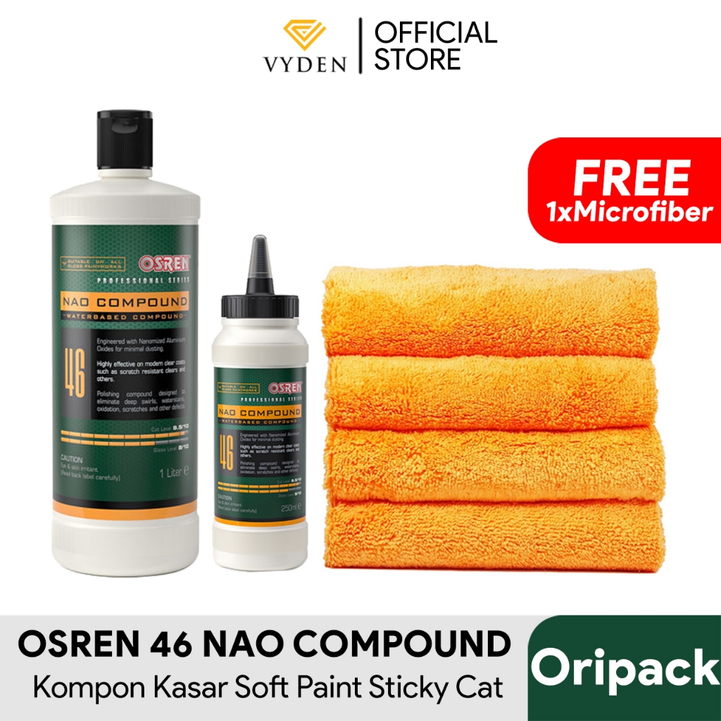 Jual OSREN NAO Compound 46 Kompon Kasar Soft Paint Sticky Cat Soft ...