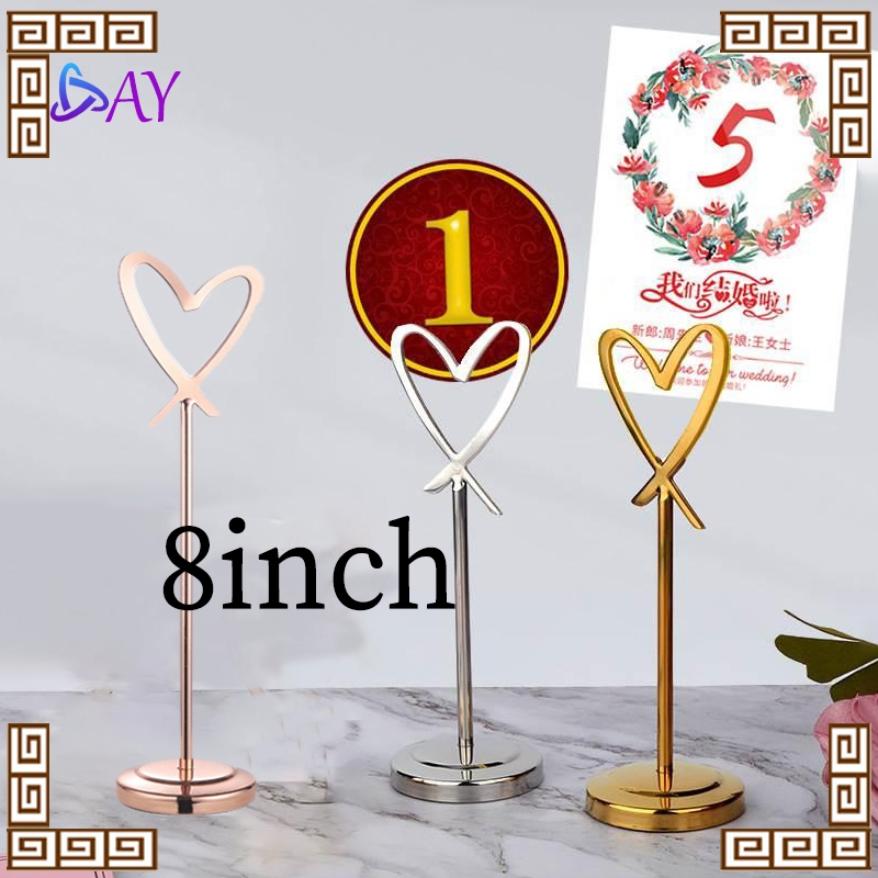 Jual 20cm Table Number Menu Stand/ Table Number Holder Stand/Stainless ...