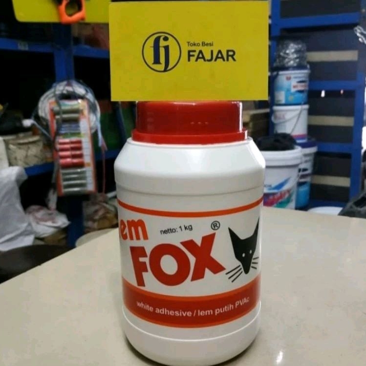 Jual Lem putih Fox 1kg PVAC glue kayu kertas plamur tembok | Shopee ...