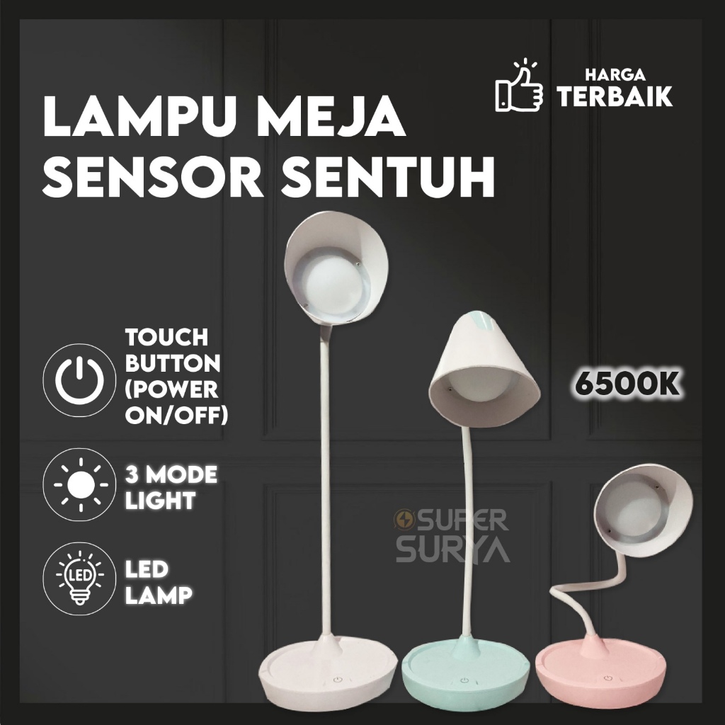 Jual Lampu Belajar 5W 6500K Led Meja Baca Table Lamp Bisa Cas Flexible ...