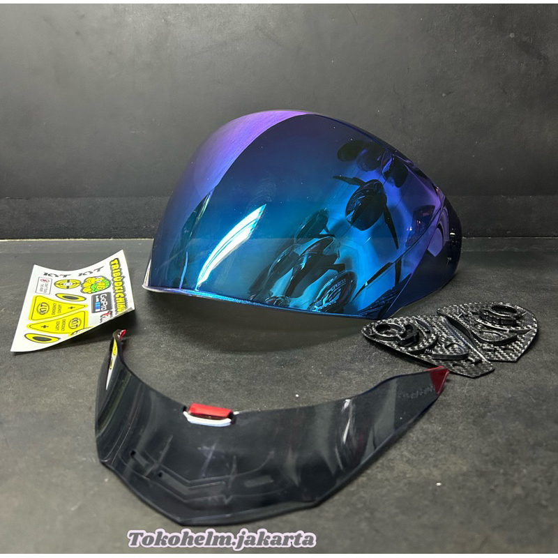 Jual Kaca Helm KYT DJMARU Visor open venom FLAT DJMARU (visor+spoiler ...