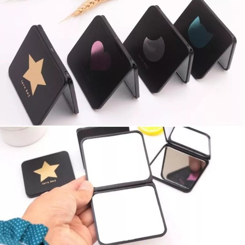 Jual Cermin Lipat Mini Tipis Travel Kaca Rias Makeup 2 Sisi/Cermin ...