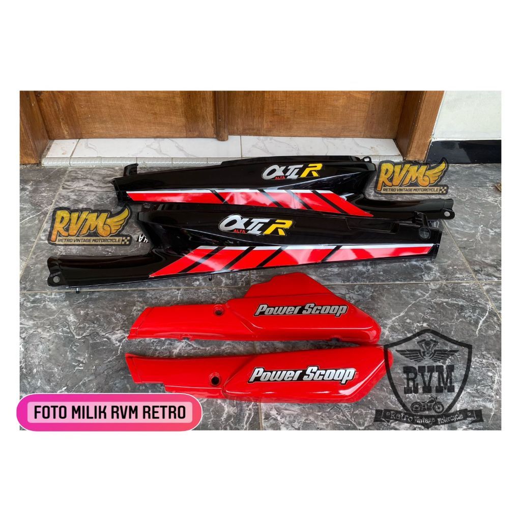 Jual cover body yamaha alfa set bok aki alfa set striping yamaha alfa ...
