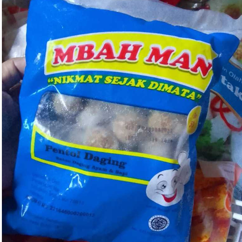 Jual Pentol Daging Mbah Man 500 gr isi 50 butir Frozen Food Murah ...