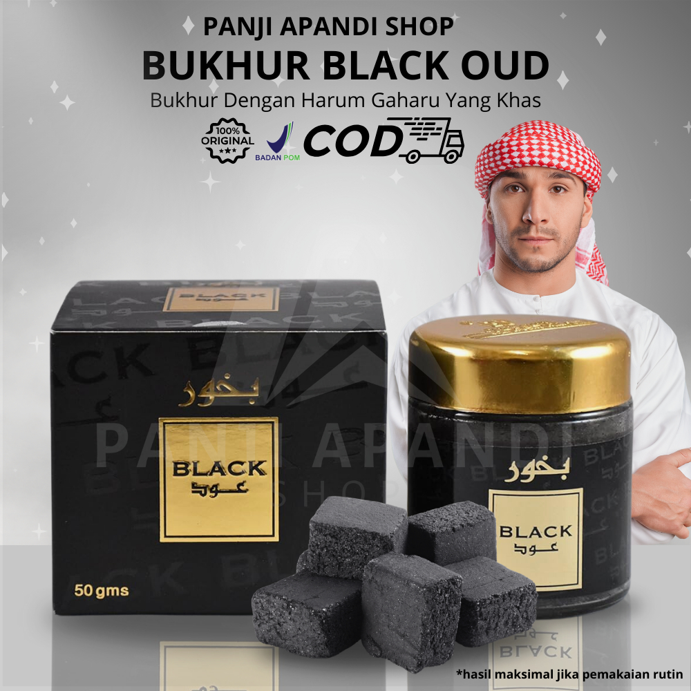 Jual Bukhur Black Oud 50g Banafa for Oud - Gahru Dupa Menyan Arab Wangi ...