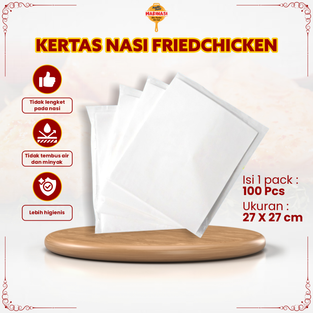 Jual Kertas Nasi Fried Chicken Serbaguna Kualitas Premium Original isi ...