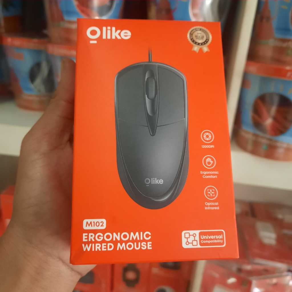 Jual MOUSE OLIKE WIRED KABEL USB SENSOR OPTICAL 1200 DPI LAPTOP ...