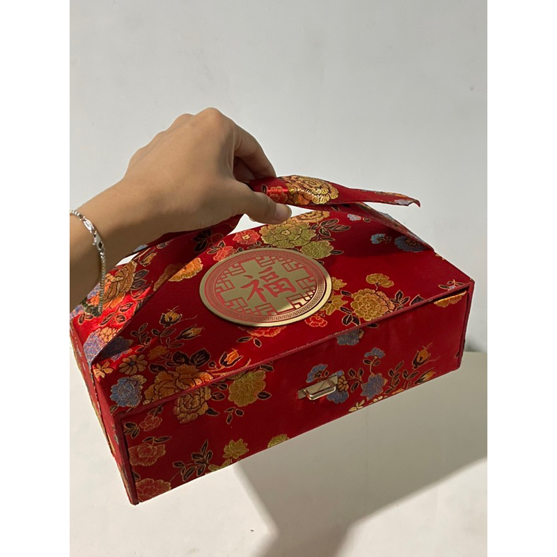 Jual box kue imlek keras hardbox untuk isi 3 toples 14,5 c 7,5 cm 901 kue kering 350 gram ...