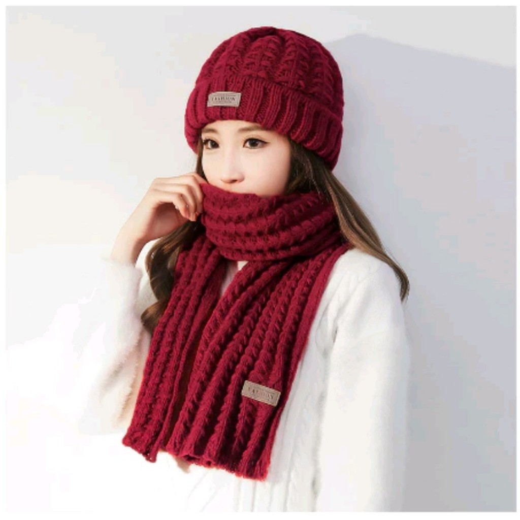 Jual Topi Kupluk dan Syal Musim Dingin/Winter Hat | Shopee Indonesia