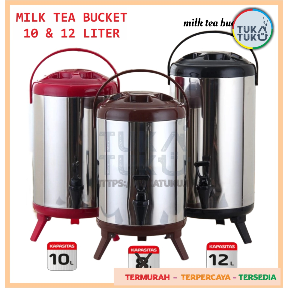 Jual MILK TEA BUCKET TERMOS DISPENSER AIR MINUM STAINLESS STEEL BISA ...