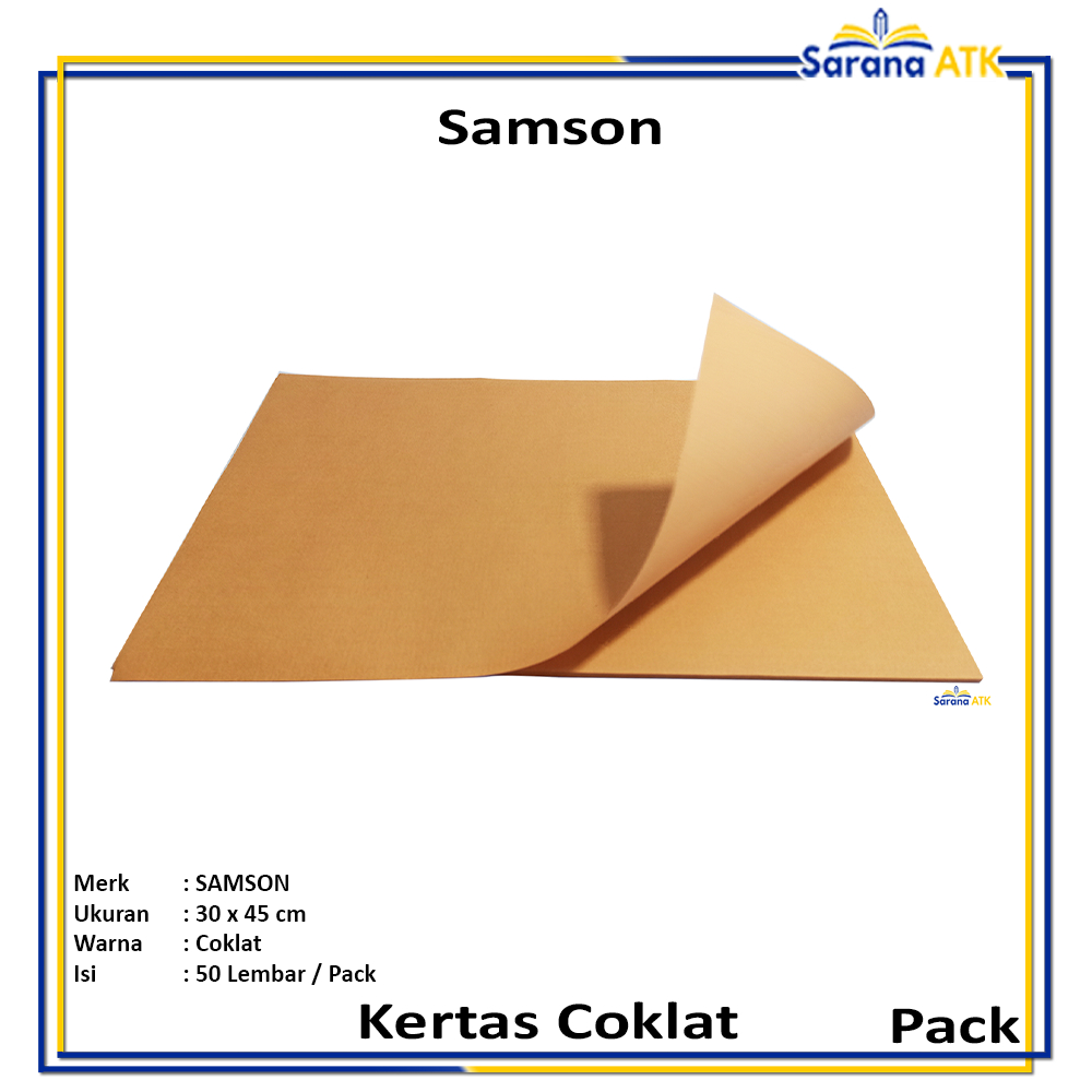 Jual Samson - Kertas Samson Coklat Premium Ukuran 30 x 45cm - Pack ...