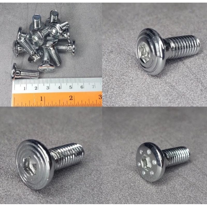 Jual baut disc piringan cakram chrome anti karat model stainless slim tipis / baut piringan ...