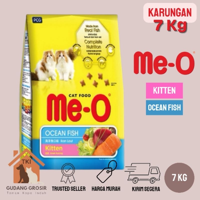 Jual Meo Kitten Ocean Fish Karung 7Kg Makanan Kucing Me-O Cat Dry Food ...