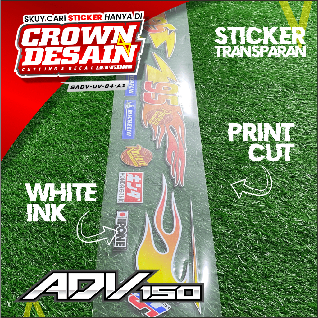 Jual Striping Transparan Honda ADV 150 Motif Api Rusteze - Decal ...