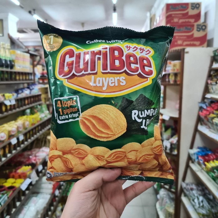 Jual GURIBEE LAYERS BALADO BBQ / SEAWEED RUMPUT LAUT / KEJU KRISPI 65 g | Shopee Indonesia