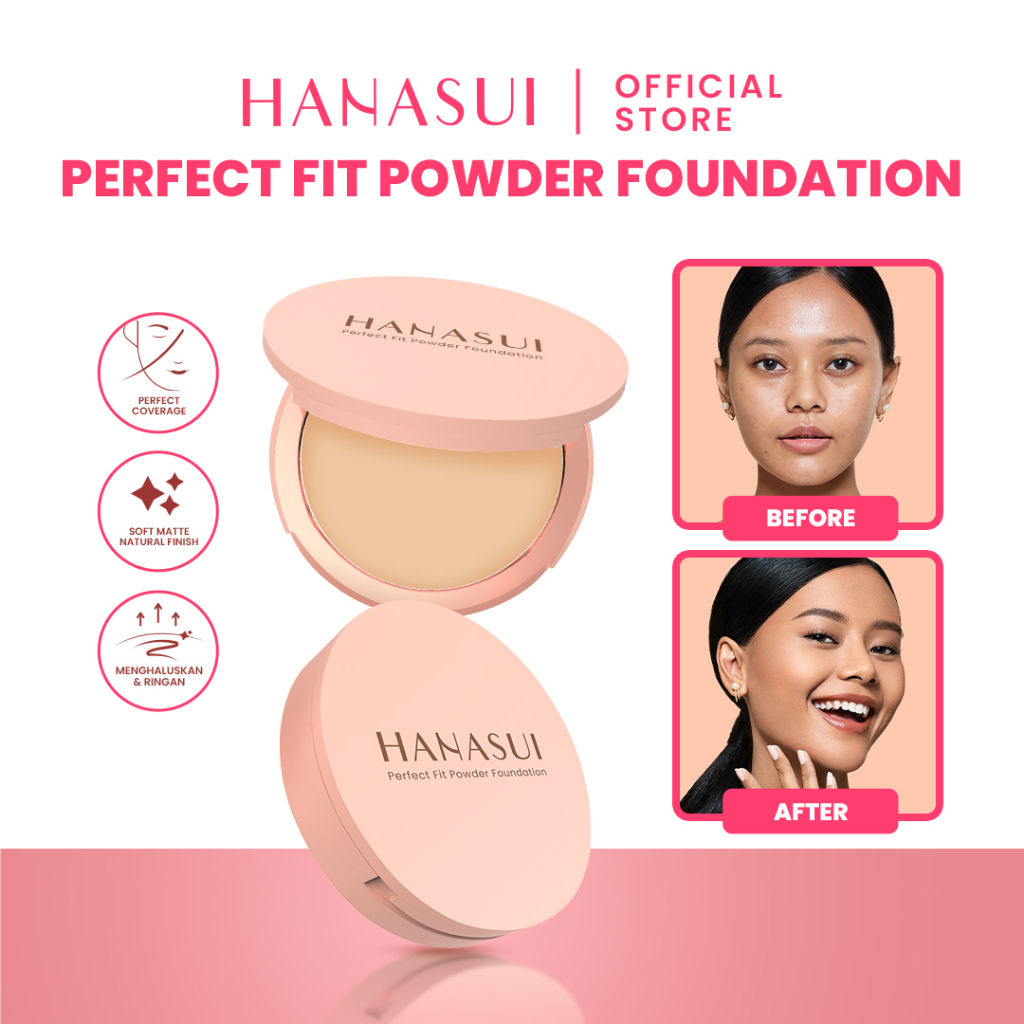 Jual HANASUI Perfect Fit Powder Foundation | Bedak Padat Hanasui ...