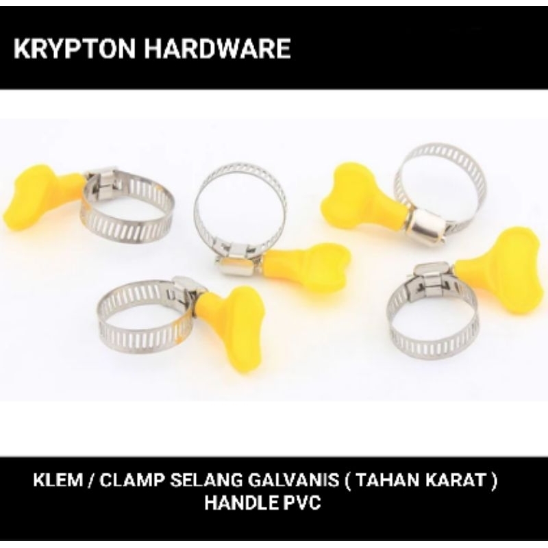 Jual BLITZ klem / clamp selang handle pvc 3/4" (19x8mm) galvanis tahan ...