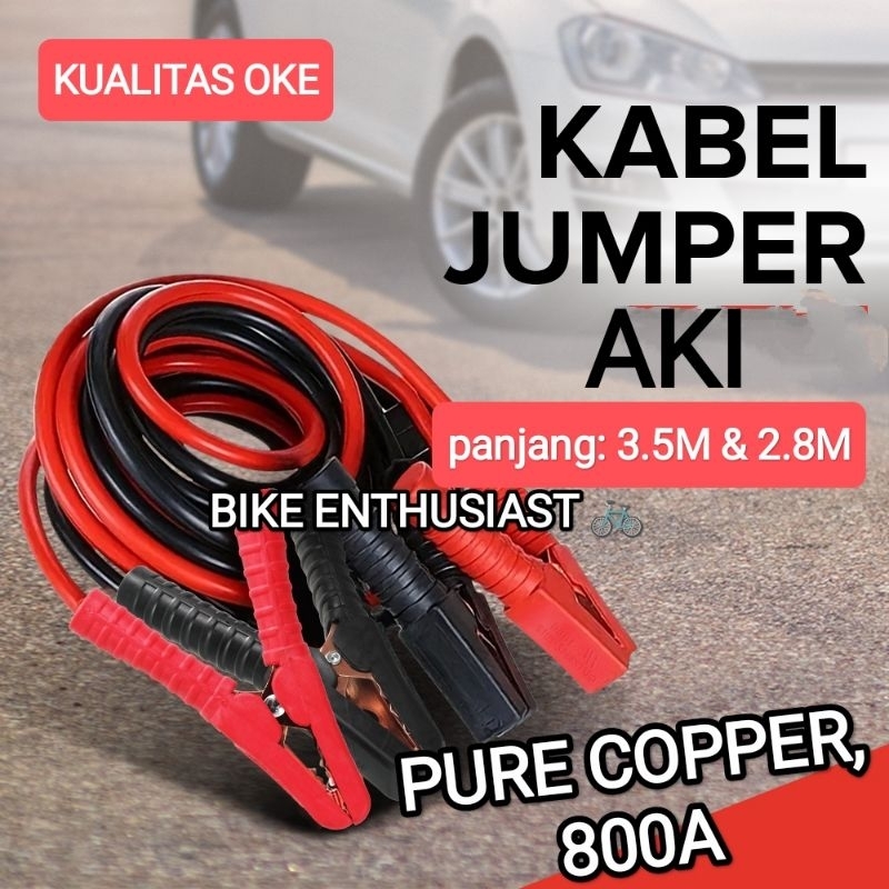 Jual kabel jumper aki mobil pure Cooper mobil dibawah 2000cc lapis insulator karet jepitan aki ...