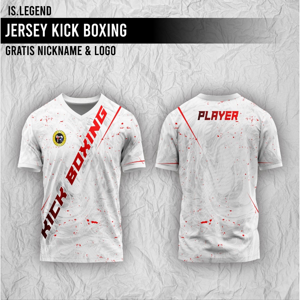 Jual JERSEY BOXING HITAM PUTIH FREE NICKNAME LOGO BAHAN DRYFIT FULL ...