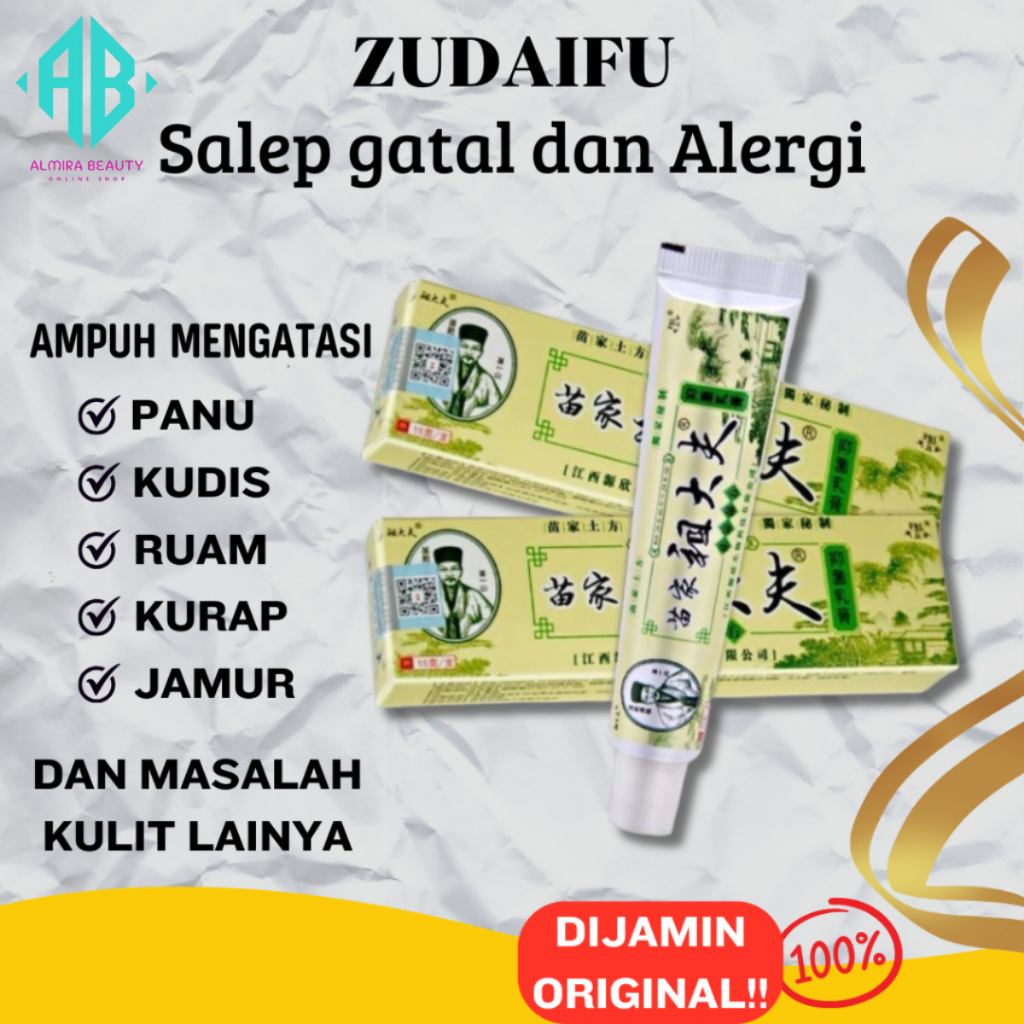 Jual 100% original zudaifu salep herbal cina obat EKSIM KULIT GATAL ...