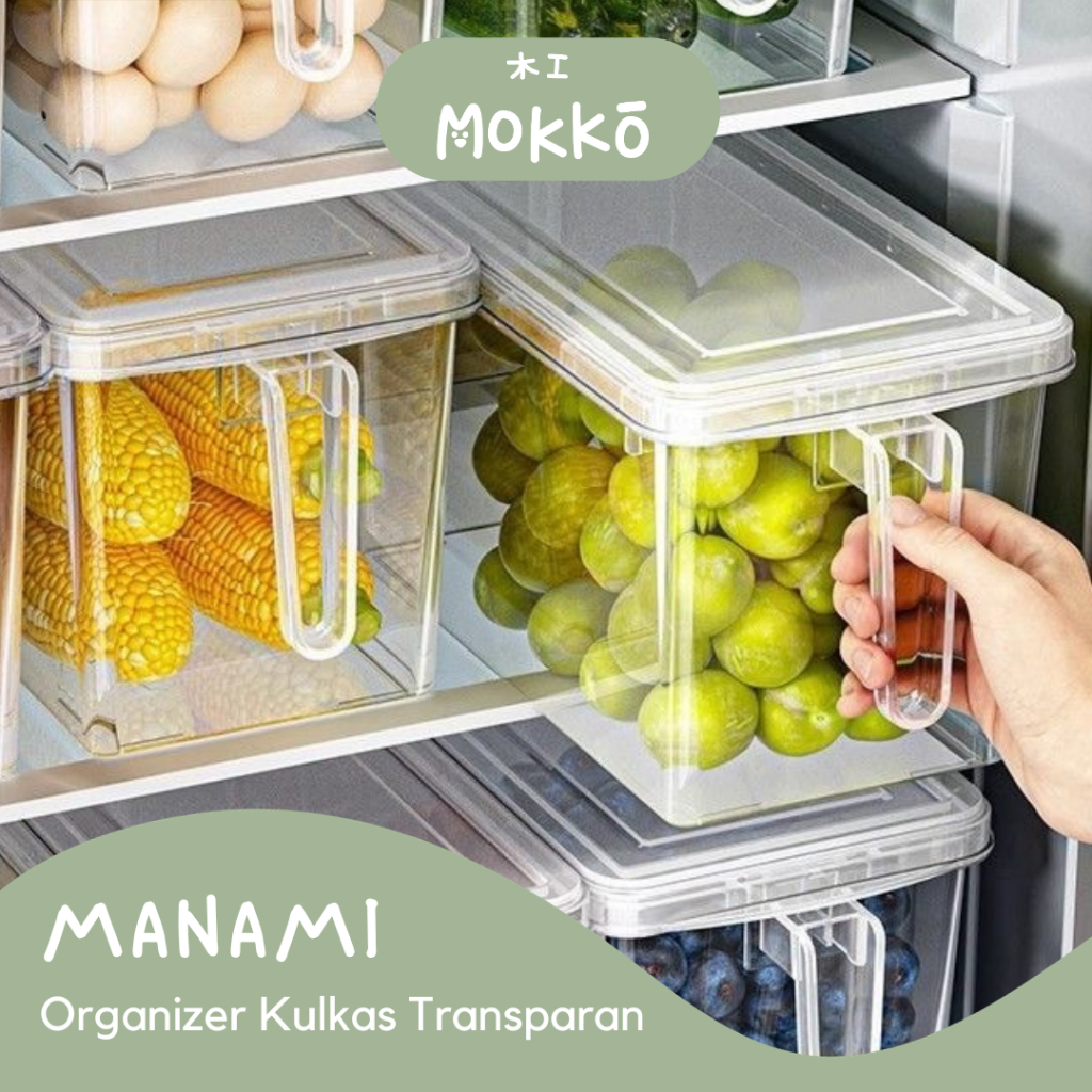 Jual MOKKO - MANAMI Wadah Simpan Makanan Kulkas Transparan Organiser ...