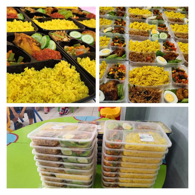 Jual Nasi Kuning 4 Lauk Bento Box | Shopee Indonesia