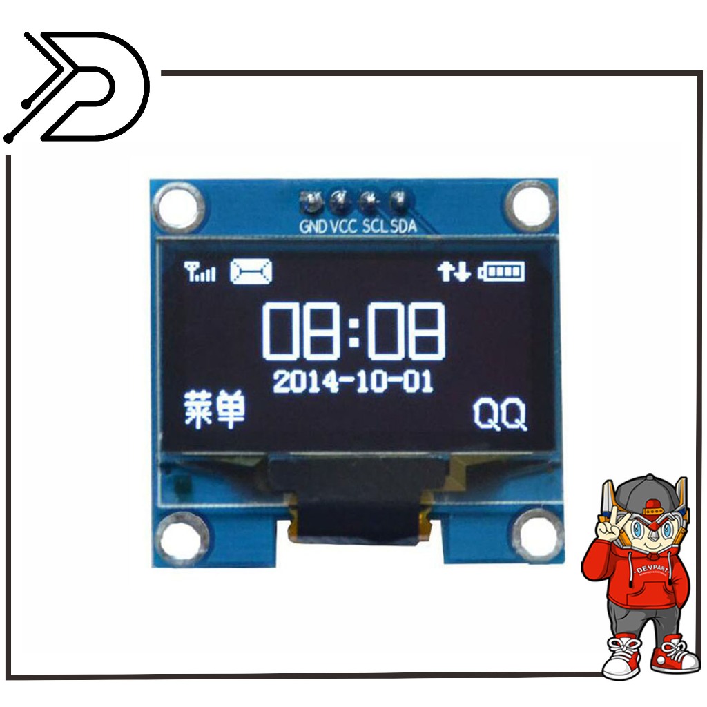 Jual OLED LCD 0.96 Inch White I2C IIC 128X64 DISPLAY MODULE FOR ARDUINO ...