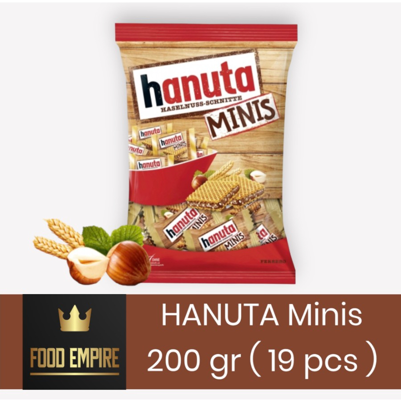 Jual FERRERO HANUTA Minis 200 gram | Biskuit Wafer Cokelat Hazelnut ...