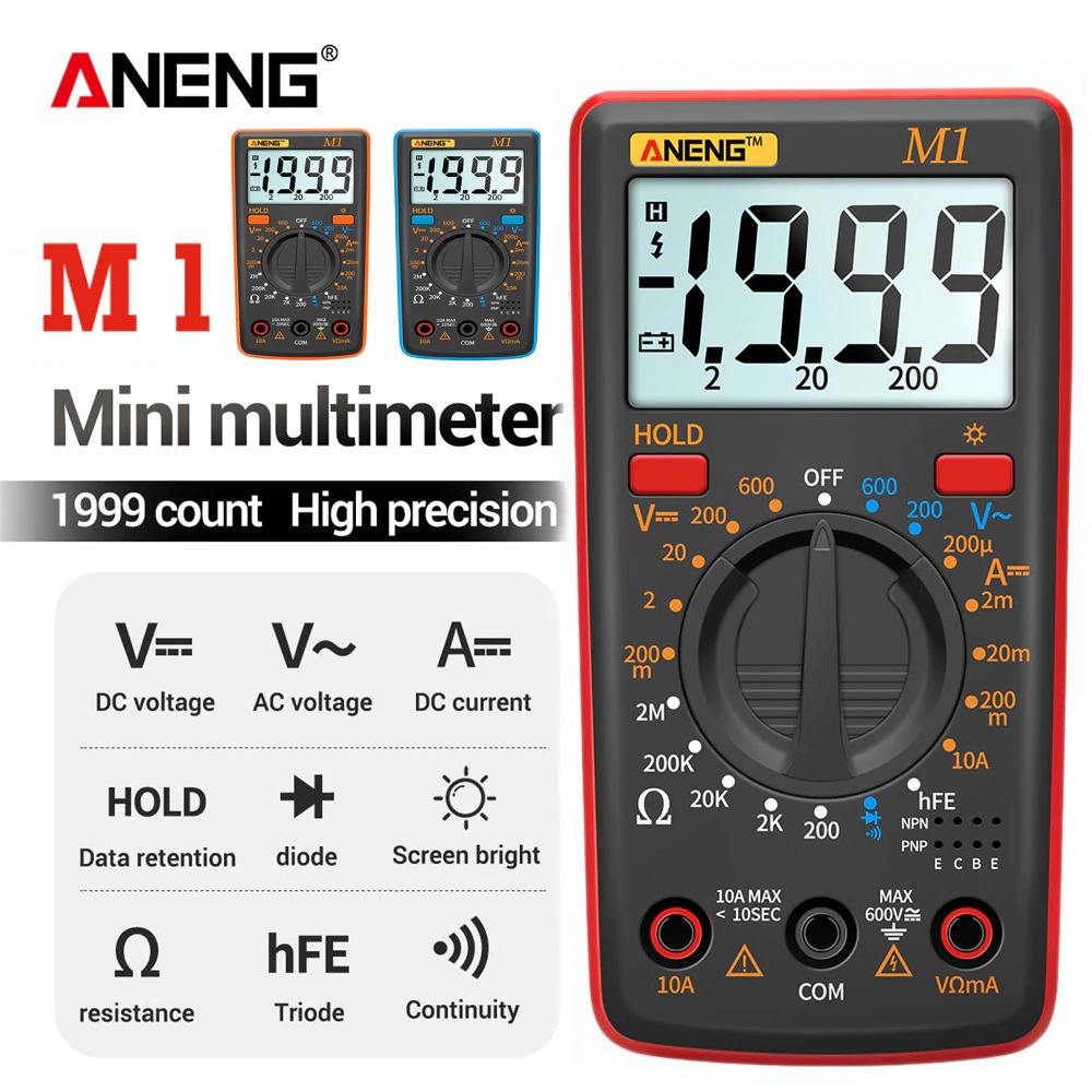 Jual Mini Digital Multimeter Taffware ANENG M1 Avometer Multitester ...