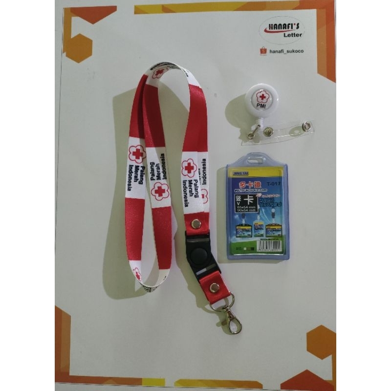 Jual Tali id card PMI Palang Merah Indonesia READY STOK Lanyard ...