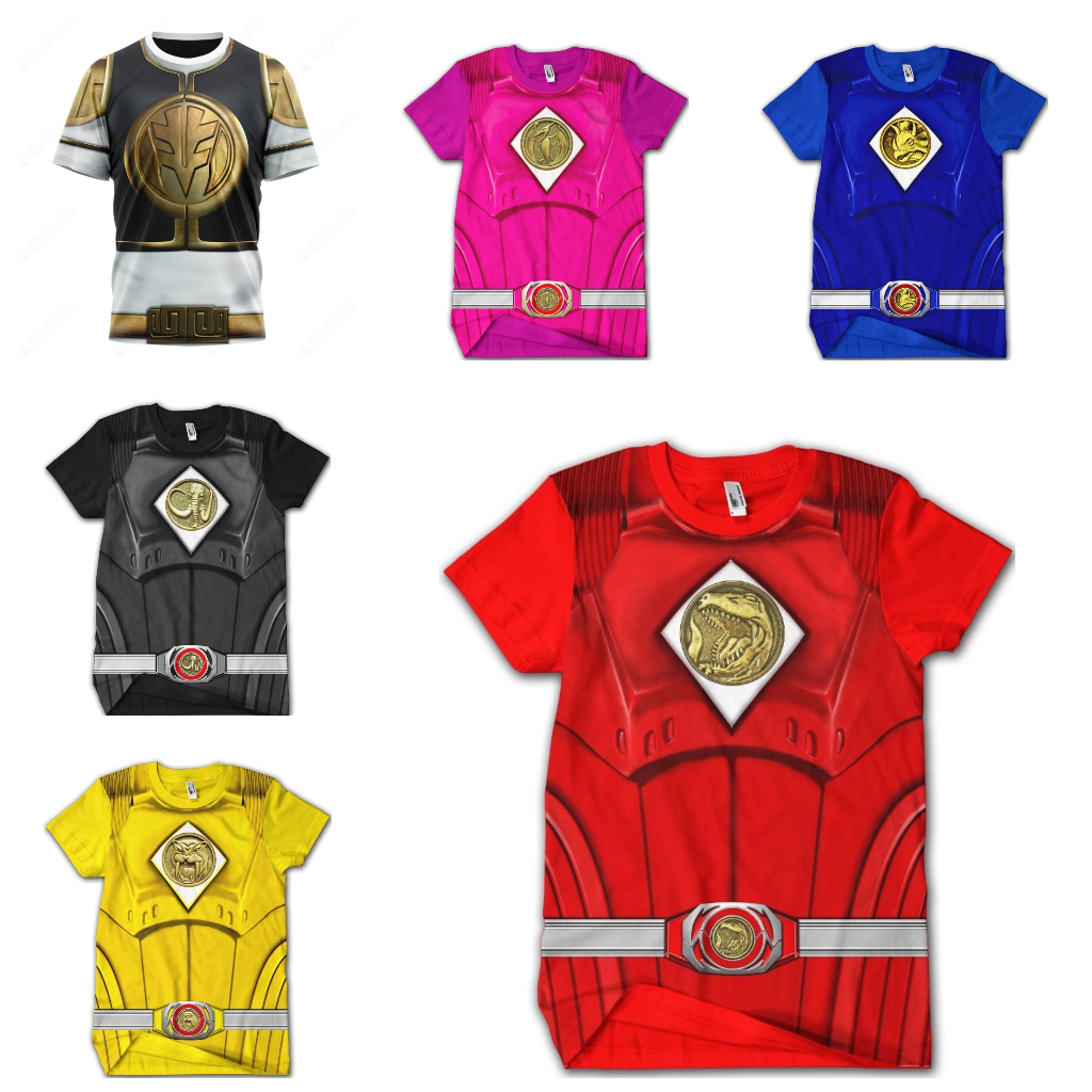 Jual Kaos Power Rangers Mighty Morphin Movie Version Kaos Anak Kyoryu ...