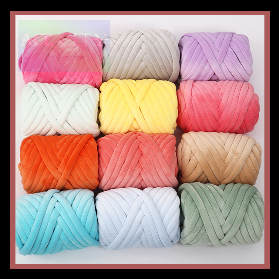 Jual Benang Rajut Chunky Yarn Jumbo Cotton Tube Knit Benang 250Gr ...