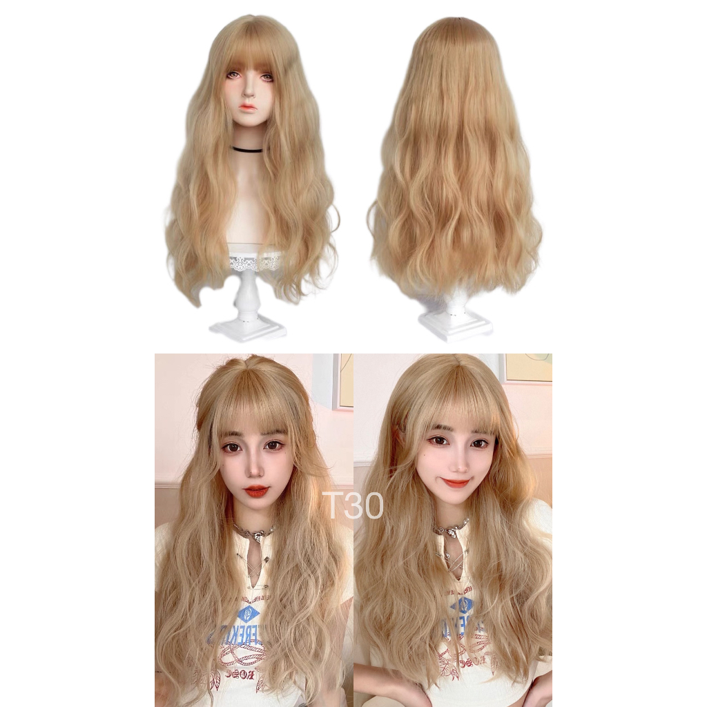 Jual T30 Full Korean Wig Mermaid Wave 60cm | Shopee Indonesia