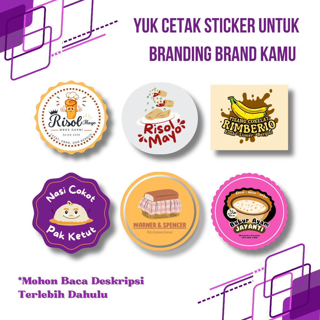 Jual STICKER LOGO OLSHOP ( BULAT, POLA , KOTAK ) | Shopee Indonesia