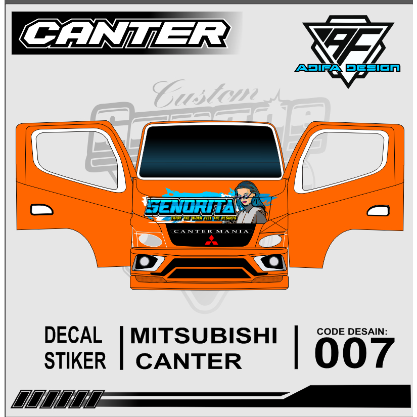 Jual Stiker Decal Kabin Depan mitsubishi canter | Shopee Indonesia