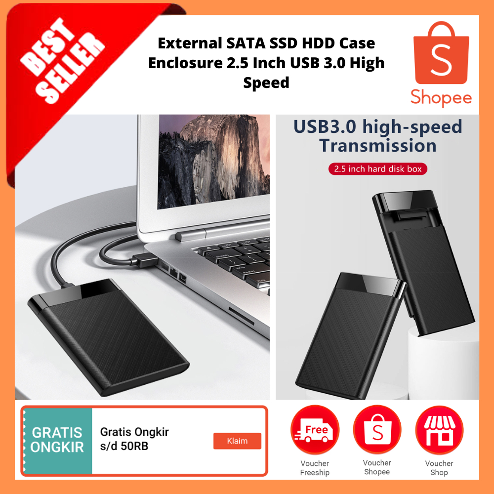 Jual External SATA SSD HDD Case Enclosure 2.5 Inch USB 3.0 High Speed / otak casing Hard Disk ...