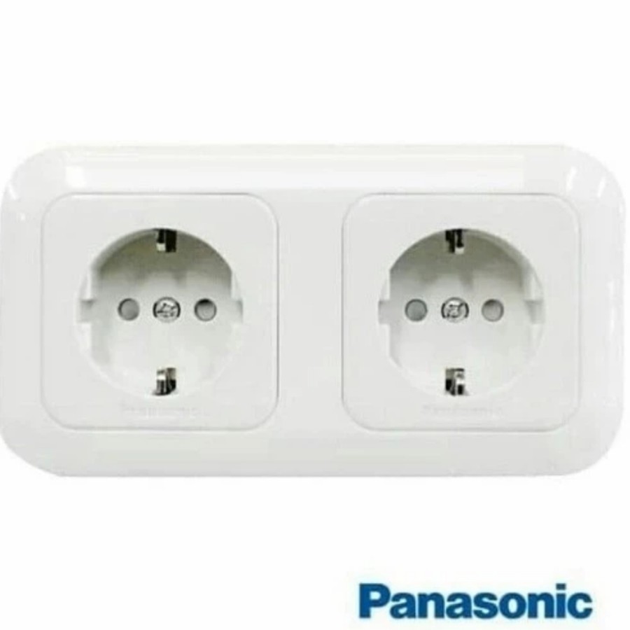 Jual Double Stop Kontak Stopkontak ganda socket Panasonic CP 2 Gang ...