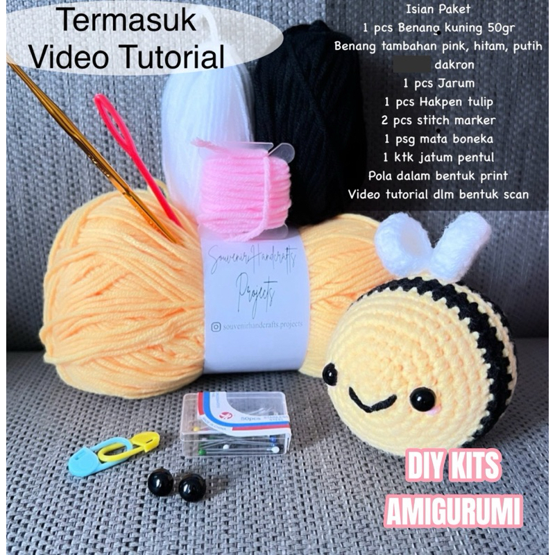 Jual Paket Rajut Amigurumi - DIY Kits Crochet Penguin - DIY Crochet Kit ...