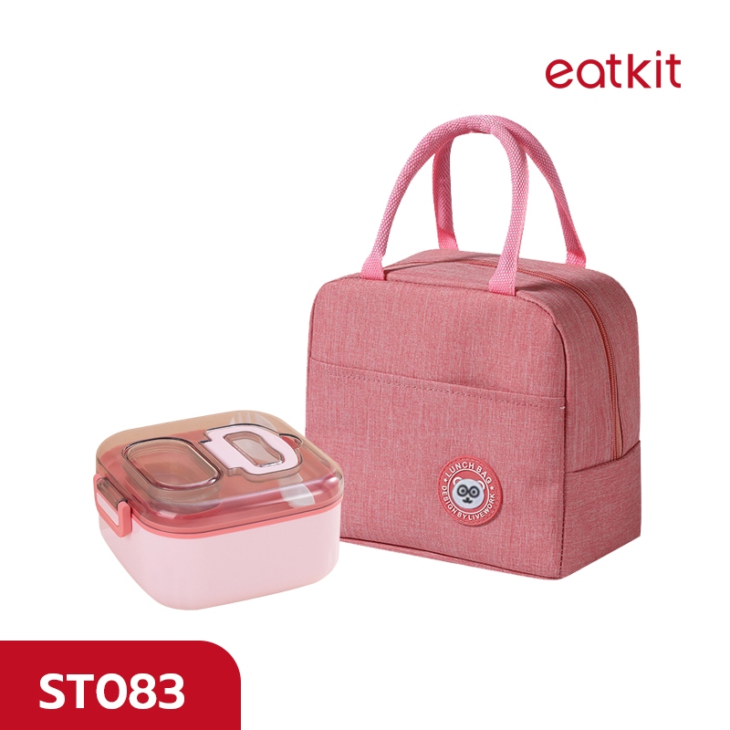 Jual Eatkit 850ml Kotak Bekal Set Lunch Box Set 3in1 Kotak Makan Set Microwave Gratis Alat Makan ...