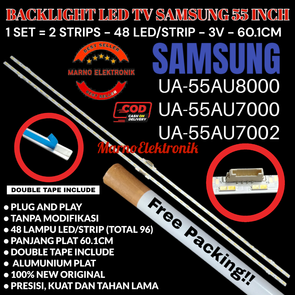 Jual BACKLIGHT TV SAMSUNG 55 INC UA 55AU8000 55AU7000 55AU7002 UA55AU8000 UA55AU7000 UA55AU7002 ...