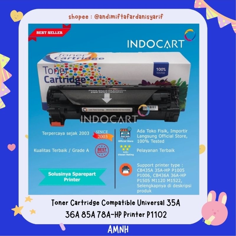 Jual Toner Cartridge Compatible Universal 35A 36A 85A 78A-HP Printer P1102 | Shopee Indonesia